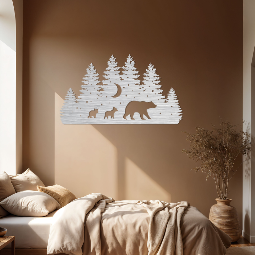 Midnight Bear Family Wall Art – Elyseart